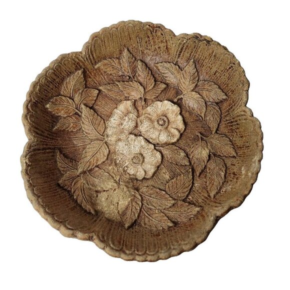 Syroco | Dining | Vintage 951 Syroco Pressed Wood Floral Leave Relief ...